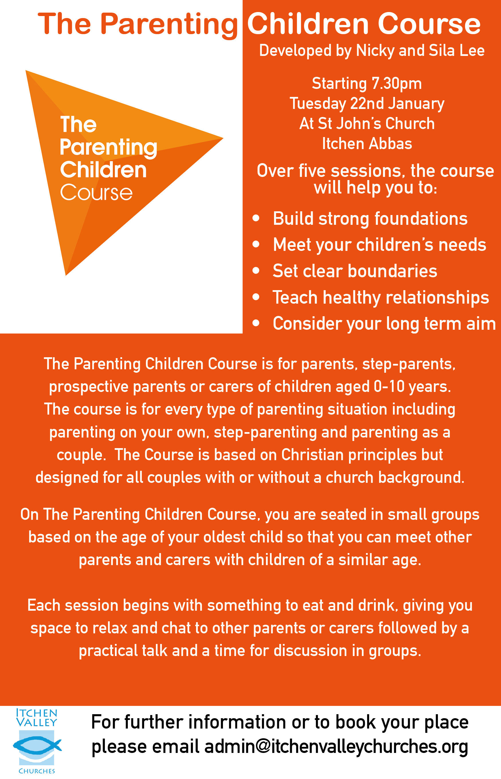 Parenting Children Course in Itchen Valley Parish January 2019 | Itchen ...