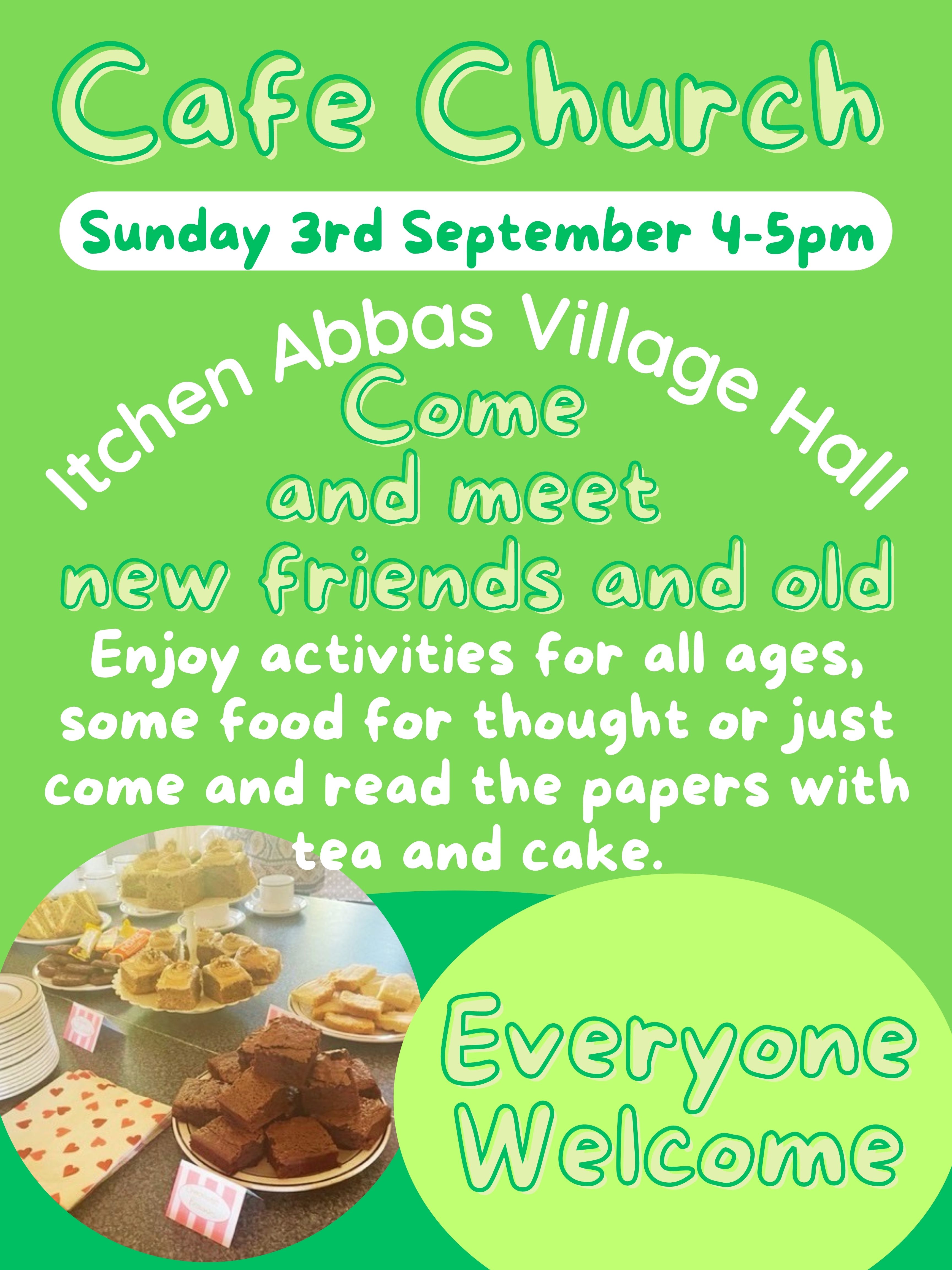 Cafe Church is Back this Sunday – we hope to see you there! | Itchen ...