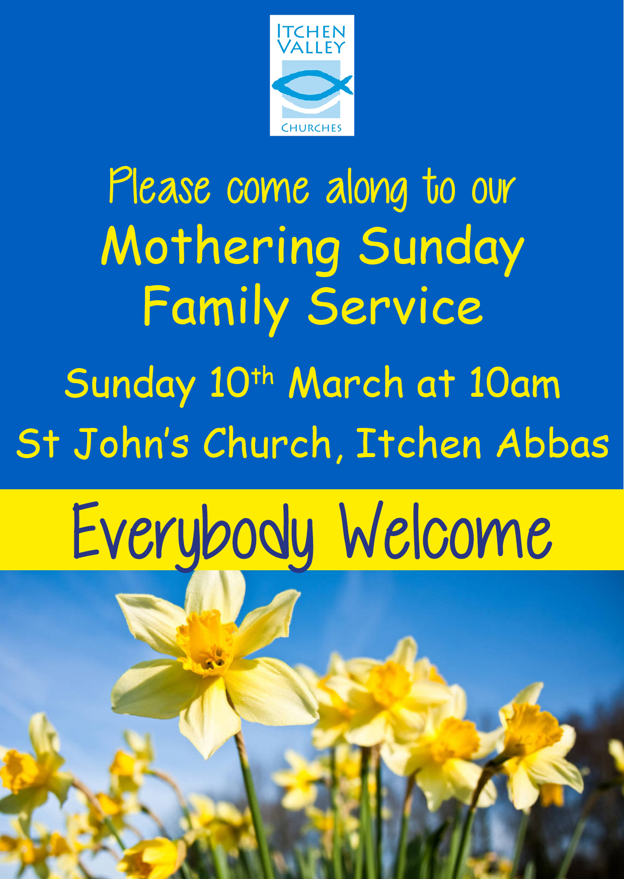 Mothering Sunday Family Service – 10am St John’s, Itchen Abbas | Itchen ...