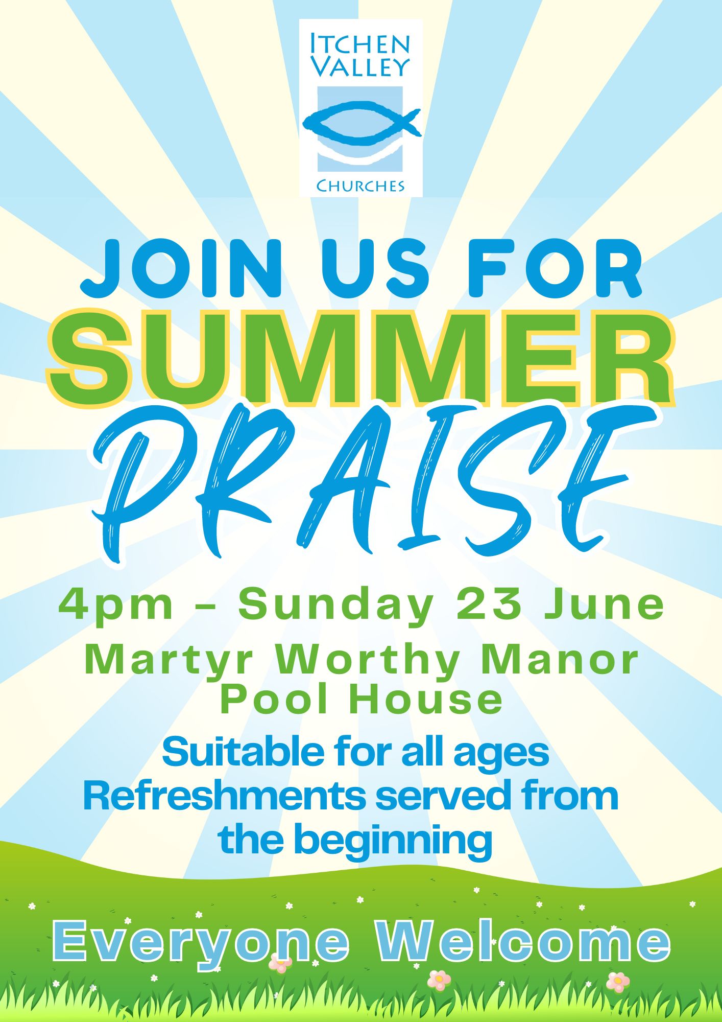 Summer Praise at the Pool this Sunday | Itchen Valley Churches