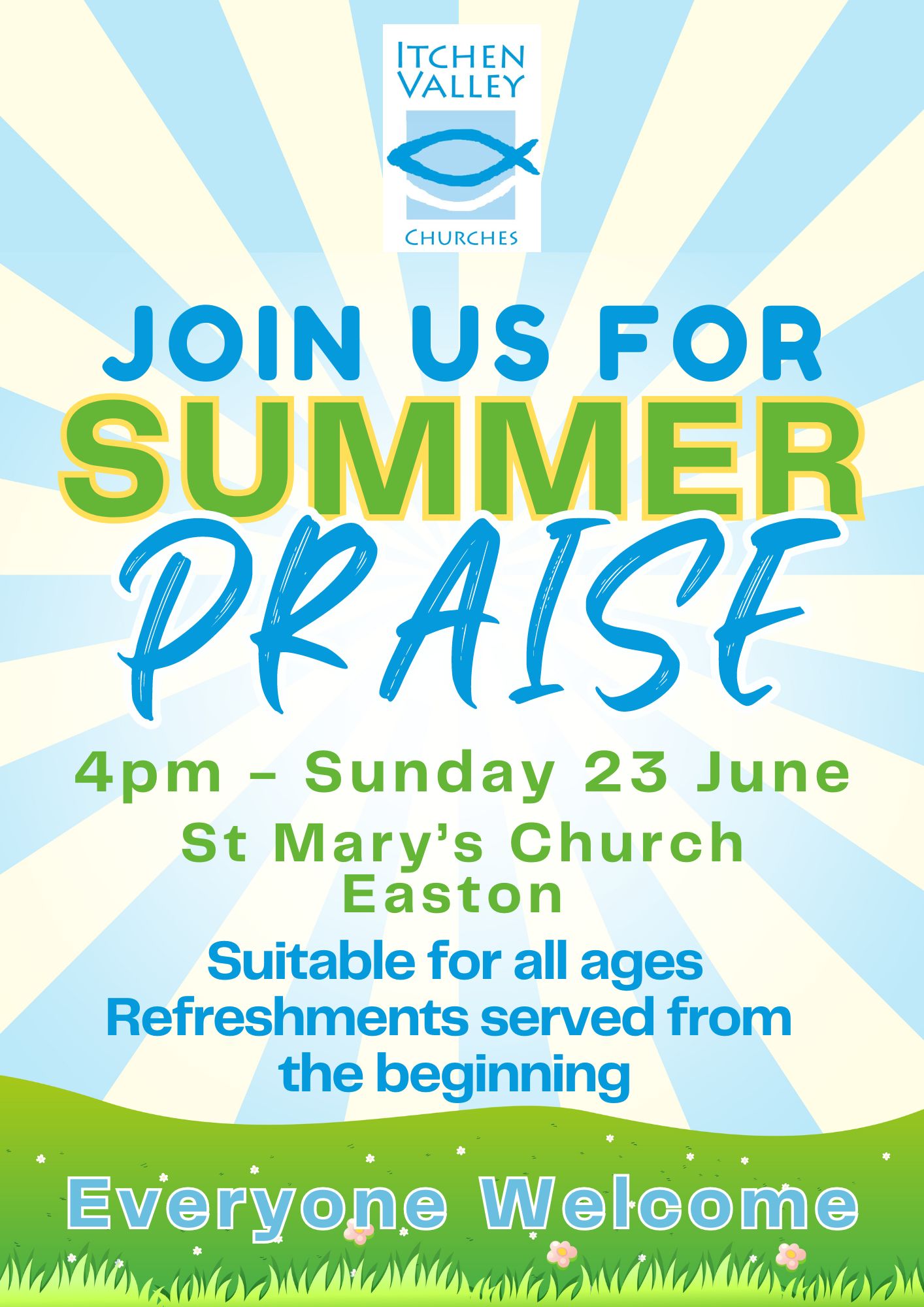 Diary Date – Summer Praise – 4pm Sunday 23 June | Itchen Valley Churches